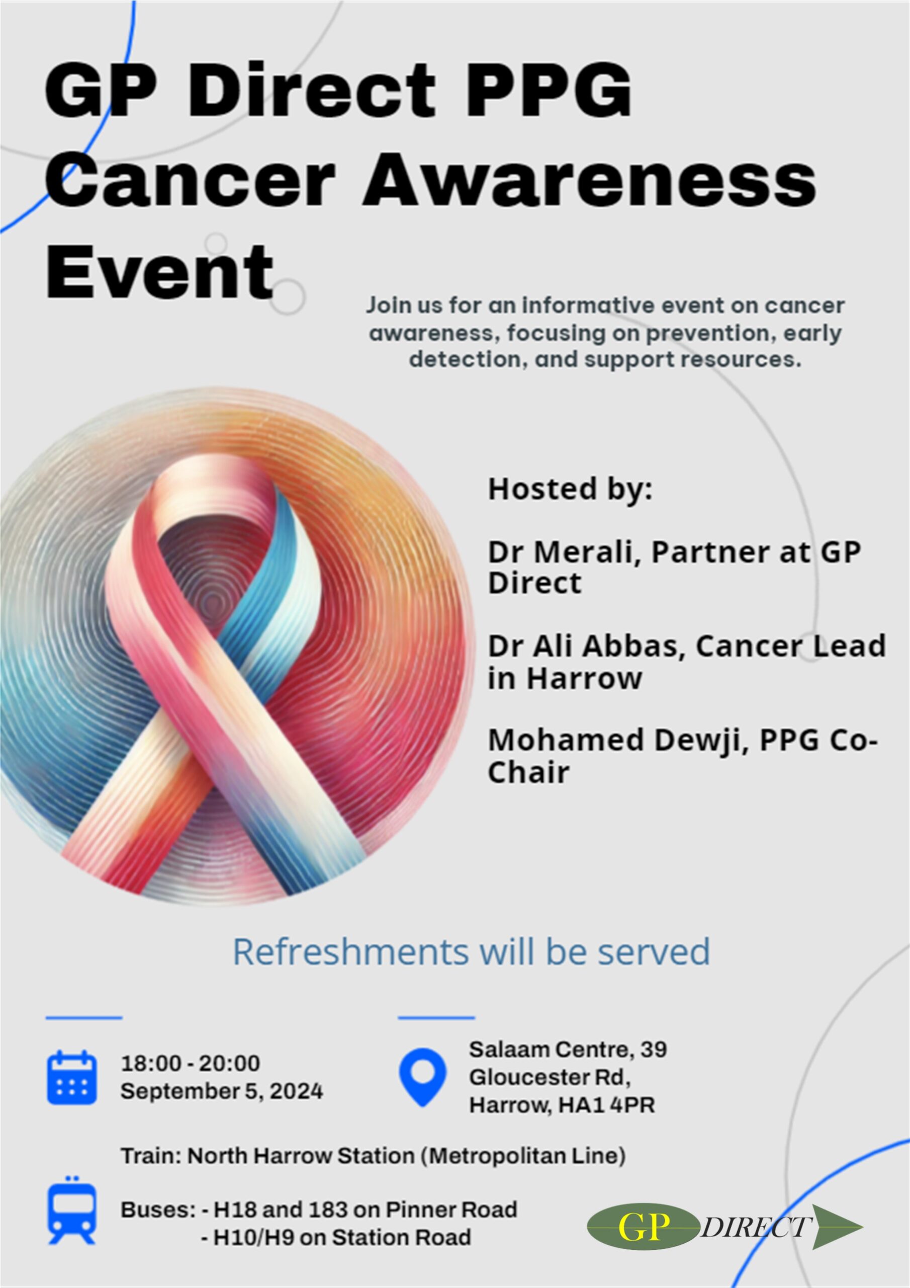 GP Direct PPG Cancer Awareness Event – GP Direct